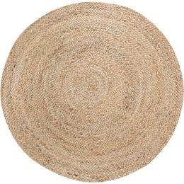Teppich OTTO HOME "Mataro", beige (natur), H:4mm &Oslash;:60cm, Jute, Teppiche, Teppich, Wendeteppich, Flachgewebe, Obermaterial: 100% Jute