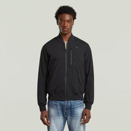 G-Star Raw Bomberjacke G-STAR "Tech Bomber", Herren, Gr. XXL, schwarz (dk schwarz), Twill, Obermaterial: 65% Baumwolle, 31% Polyamid, 4% Elasthan, regular fit, Rippb&uuml;ndchen, Jacken Bomberjacke, mit Steppfutter
