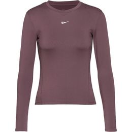 Nike Funktionsshirt 'ONE' Damen Gr&ouml;&szlig;e S dunkellila / wei&szlig;