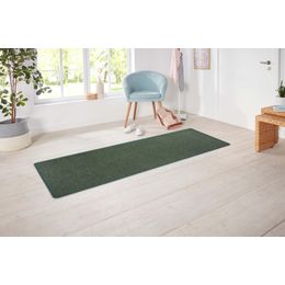 L&auml;ufer HANSE HOME EXCLUSIV "Liberty", gr&uuml;n, B:80cm H:7mm L:150cm, Polypropylen, Teppiche, L&auml;ufer, Uni-Meliert, robust, kr&auml;ftige Farben, rundherum farbige Kettelung