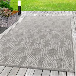 Teppich Ayyildiz Teppiche "ARUBA 4904", grau, B:120cm H:6mm L:170cm, Polypropylen, Teppiche, Teppich, Pflegeleicht, Modern, In- und Outdoor geeignet