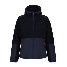 Pl&uuml;schjacke Icepeak, Herren, Gr. L, blau (dunkelblau), Pl&uuml;sch, Obermaterial: 100% Polyester. Futter: 100% Polyester. Wattierung: 100% Polyester, unifarben mit Farbeinsatz, hoch geschlossener Ausschnitt, eingesetzt elastischer Bund, Jacken Pl&uuml;schjacke, mit Kapuze, mit Rei&szlig;verschlusstaschen, hochschlie&szlig;ender Kragen