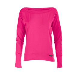 Oversize-Shirt WINSHAPE "Longsleeve WS2", Damen, Gr. L, pink, 90% Baumwolle, 10% Elasthan, U-Boot-Ausschnitt, Shirts Oversize-Shirt