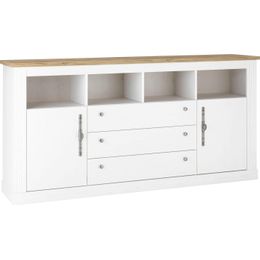 Sideboard OTTO HOME "WESTMINSTER BESTSELLER", wei&szlig; (pinie wei&szlig;, wotan eiche), B:193cm H:96cm T:43cm, Sideboards, Sideboard, im romantischen Landhausstil