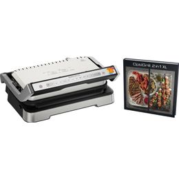 Kontaktgrill Tefal "OptiGrill 2in1 XL GC782D", silber, B:21,4cm H:41,2cm T:50,7cm, Kontaktgrill_Standgrill_Tischgrill_Teppanyakigrill