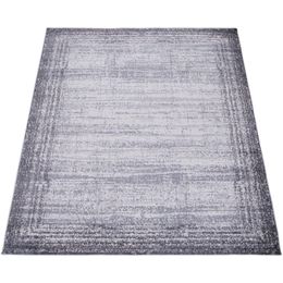 Teppich Paco Home "Catania 842", grau, B:120cm H:13mm L:160cm, Polyester, Polypropylen, Teppiche, Teppich, Kurzflor, meliert, modernes Design, mit Bord&uuml;re