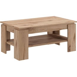 Couchtisch Home Affaire "Kalmar, rechteckig, 100 x 60 cm, 1 Ablageboden", braun (nox oak nb, nox oak nb, nox oak nb), B:100cm H:45cm T:60cm, Tische, Couchtisch Eckige Couchtische, Sofatisch, Beistelltisch, Kaffetisch, Wohnzimmertisch, coffee table