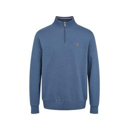 U.S. Polo Assn. Sweatshirt 'Kurt' Herren Gr&ouml;&szlig;e M indigo / gelb / rot