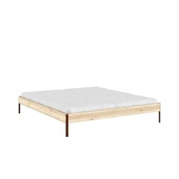 Bettgestell Karup Design, B:186cm H:34cm L:206cmraw, terra rot, Betten, "CORE BED Bodenbett, Holzrahmen, Futonbett, Jugendbett, Holzbett",