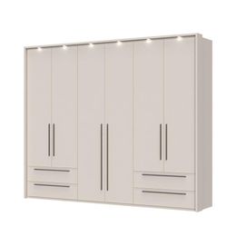 Dreht&uuml;renschrank OTTO HOME "Opera mit oder ohne Kranz inkl. LED-Bel.,B 227,272,317 oder 362 cm", cashmere, B:277cm H:226cm T:60cm, FSC-zertifizierter Holzwerkstoff, MDF, Schr&auml;nke, Dreht&uuml;renschrank, UV lackiert, Soft Close Funktion, H&ouml;henverstellbare F&uuml;&szlig;e, Topseller