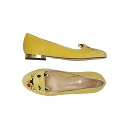 Charlotte Olympia Ballerina Damen Gr&ouml;&szlig;e 36 Second Hand gelb