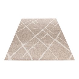 Teppich Obsession "My Tallinn 540", grau (taupe), B:80cm H:2mm L:150cm, Polypropylen, Teppiche, Teppich, Flachgewebe, modernes Rauten Muster, In- und Outdoor geeignet