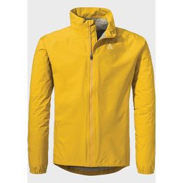 Sch&ouml;ffel Outdoorjacke SCH&Ouml;FFEL "Jacket Style Lurbek MNS", Herren, Gr. 48, gelb (5205, gelb), Oberstoff: 100% Polyester; (Membran: Thermoplastisches Polyurethan), regular fit, hoch geschlossener Ausschnitt, Jacken Outdoorjacke
