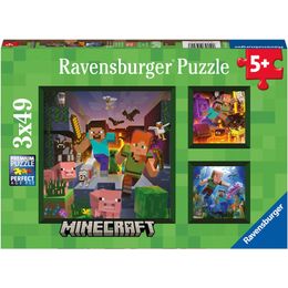 Puzzle Ravensburger "Minecraft Biomes", bunt, Puzzles, KinderB:21cm H:21cm, Made in Europe, B:21cm H:21cm