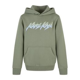 Kapuzenpullover Karl Kani "Karl Kani KC251-005-2 Kani Flames Os Hoodie Junior", Jungen, Gr. 122/128, olive, 80% Baumwolle, 20% Polyester, mehrfarbig, normal, ohne Ausschnitt, Pullover Kapuzenpullover