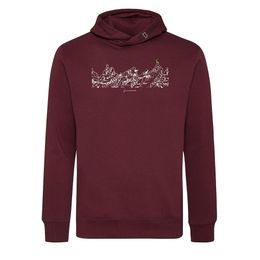 Greenbomb Sweatshirt 'Nature Goats Family' Herren Gr&ouml;&szlig;e XXXL burgunder / wei&szlig;