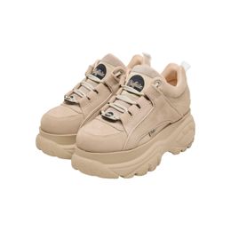 Trainingsschuh Buffalo "Buffalo Damen Buffalo 1339-14 2.0 Sneaker Low", Damen, Gr. 41, cream, Leder, unifarben, Schuhe