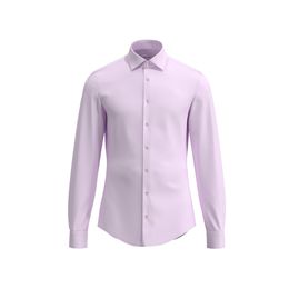 Businesshemd Seidensticker "Schwarze Rose", Herren, Gr. XXL (46), normale &Auml;rmell&auml;ngen, violett, 100% Baumwolle, unifarben, tailored fit, 2-Knopf-Manschette, Hemden Businesshemd, Shaped 1/1 Kentkragen Uni