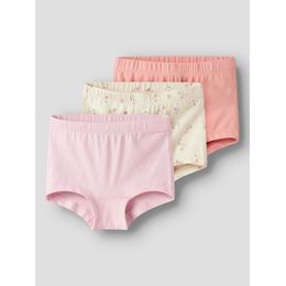 Panty name it "NMFTIGHTS 3P FLOWER NOOS", M&auml;dchen, Gr. 110, 3 Stk., rosa (turtledove pack:w, pale lila, mellow rose), Jersey, Obermaterial: 95% Baumwolle, 5% Elasthan, unifarben, Unterhosen Panty