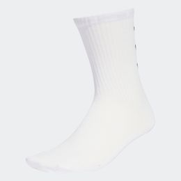 Sportsocken adidas originals "TREFOIL CREW 3P", Damen, Gr. L, wei&szlig;, Obermaterial: 59% Baumwolle, 37% Polyester, 3% Elasthan, 1% Polyamid, Socken Sportsocken