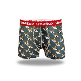 Unabux Boxer shorts ' BLACK WHITE RABBIT ' male Grey size L