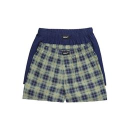 Men Plus Boxershorts Herren Gr&ouml;&szlig;e 6XL nachtblau / jade
