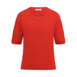 Peter Hahn - Rundhals-Pullover, rot, Gr. 42 / M - Baumwolle