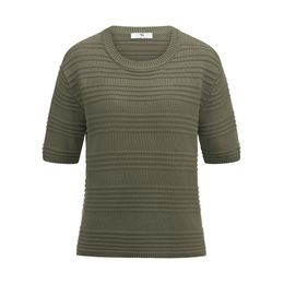 Peter Hahn - Rundhals-Pullover, gr&uuml;n, Gr. 46 / L - Baumwolle