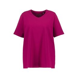 Ulla Popken T-Shirt Damen Gr&ouml;&szlig;e 5XL/6XL lila
