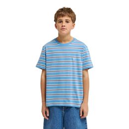 Element Jungen T-Shirt "Icon Embroidery"washed stripes riviera, Gr. 16, Obermaterial: 100% Baumwolle;, Shirts