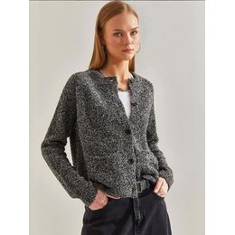 Bianco Lucci Knit Cardigan female Black size S/L