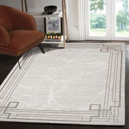 Teppich Sanat "Harmony 3214", beige, B:160cm H:12mm L:220cm, Kunstfaser, Teppiche, Teppich, abstrakter Kurzflorteppich, Wohnzimmer, auch als L&auml;ufer