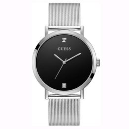Guess Analoguhr Herren Gr&ouml;&szlig;e 42 schwarz / silber