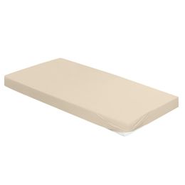 Spannbettlaken Irisette "Kuschel Jersey Spannbettlaken Vesuv", beige (natur), L:200cm, Jersey, Obermaterial: 100% Baumwolle, Bettlaken, Spannbettlaken, mit Rundumgummizug