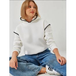 Bianco Lucci Sweatshirt female White size S