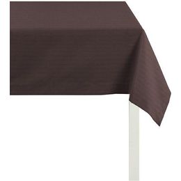 Tischdecke Apelt "4362 Rips - UNI" Gr. 1, braun, &Oslash;:170cm, Baumwolle, Polyester, Tischdecken, Tischdecke, Wasser- und Schmutzabweisend