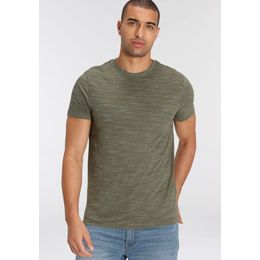 T-Shirt AJC, Herren, Gr. M (48/50), gr&uuml;n (khaki meliert), Single Jersey, Obermaterial: 85% Baumwolle, 15% Polyester, meliert, regular fit, Rundhals, Shirts T-Shirt, Kurzarm, Regular Fit, meliert, Rundhalsausschnitt, Topseller