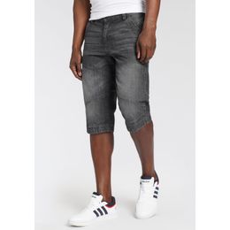 Bermudas Arizona "Tom", Herren, Gr. 66, N-Gr, grau (dunkelgrau), Denim/Jeans, Obermaterial: 100% Baumwolle, washed, Basic, normal kniebedeckend, Hosen Bermudas