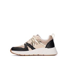 POSH by Poelman Sneaker 'Carocel' Damen Gr&ouml;&szlig;e 37 beige / gold / schwarz