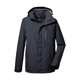 Outdoorjacke Killtec "KOS 256 MN JCKT_CARLEB", Herren, Gr. M, blau (navy), Oberstoff: 100% Polyester, Futter: 100% Polyester, Jacken Outdoorjacke, Wind- und wasserdichte Herrenjacke mit abnehmbarer Kapuze
