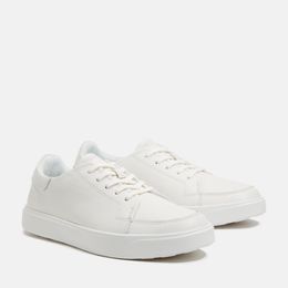 Sneaker Timberland "Emerson Street LOW LACE UP SNEAKER", Herren, Gr. 45, whi full grain, Leder, Synthetik, Schuhe Sneaker