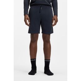 Sweatshorts BOSS "Mix&Match Short CW", Herren, Gr. S (48), N-Gr, blau (dunkelblau 403), Sweatware, Obermaterial: 95% Baumwolle, 5% Elasthan, unifarben, Basic ca. Mitte Oberschenkel, Hosen Sweatshorts, mit BOSS Logo, Topseller