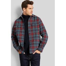 Langarmhemd Bugatti "Overshirt", Herren, Gr. S, Normalgr&ouml;&szlig;en, gr&uuml;n (flaschengr&uuml;n), 100% Baumwolle, kariert, regular fit, 1-Knopf-Manschette, Hemden Langarmhemd, mit Karomuster