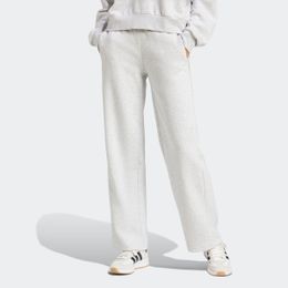 Sporthose adidas Sportswear "W SL FC PT", Damen, Gr. L, N-Gr, grau (light grau heather, wei&szlig;), Obermaterial: 70% Baumwolle, 30% Polyester, Hosen Sporthose, Locker geschnitten, mittelhoher Bund