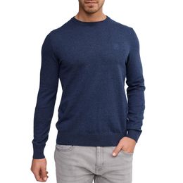 Rundhalspullover INDICODE "Wildman", Herren, Gr. XXL, blau (navy mix), Strick, Obermaterial: 80% Baumwolle, 20% Polyamid, unifarben, normal, Rundhals, Pullover Rundhalspullover