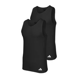 Tanktop adidas Sportswear "Active Flex Cotton Ergonomic", Herren, Gr. XL, schwarz (000, schwarz), Single Jersey, Obermaterial: 95% Baumwolle, 5% Elasthan, unifarben, normal h&uuml;ftbedeckend, Rundhals, Tops Tanktop, mit bel&uuml;fteter Netzpasse am R&uuml;cken, elastisch, Rundhalsausschnitt