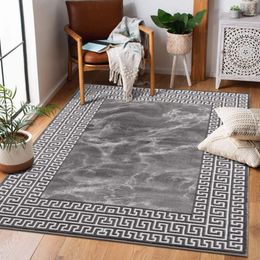 Teppich Carpet City "Chic", schwarz, B:80cm H:11mm L:150cm, Polypropylen, Teppiche, Teppich, Kurzflor, Bord&uuml;re, Weicher Flor, ideal f&uuml;r Wohnzimmer & Schlafzimmer
