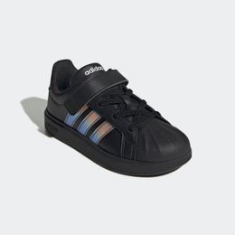 Sneaker adidas Sportswear "STREETTALK KIDS", Damen, Gr. 32, core schwarz, iridescent, cloud wei&szlig;, Synthetik, Schuhe Sneaker, inspiriert vom Design des adidas superstar, f&uuml;r Kinder