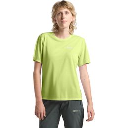 Funktionsshirt Jack Wolfskin "VONNAN S/S T W", Damen, Gr. L, gr&uuml;n (cool matcha), Obermaterial: 100% Polyester, Shirts Funktionsshirt