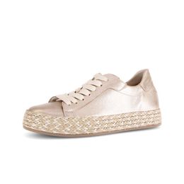 Gabor Damen Sneaker "Sneaker low Effektleder", Gr. 37,5beige, Schuhe